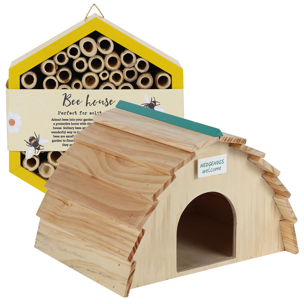 Wooden Hedgehog House and Wooden Bee House – PiggyGarden