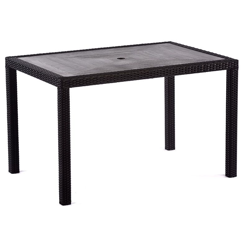 Black Rattan Table - 120 x 80 – PiggyGarden