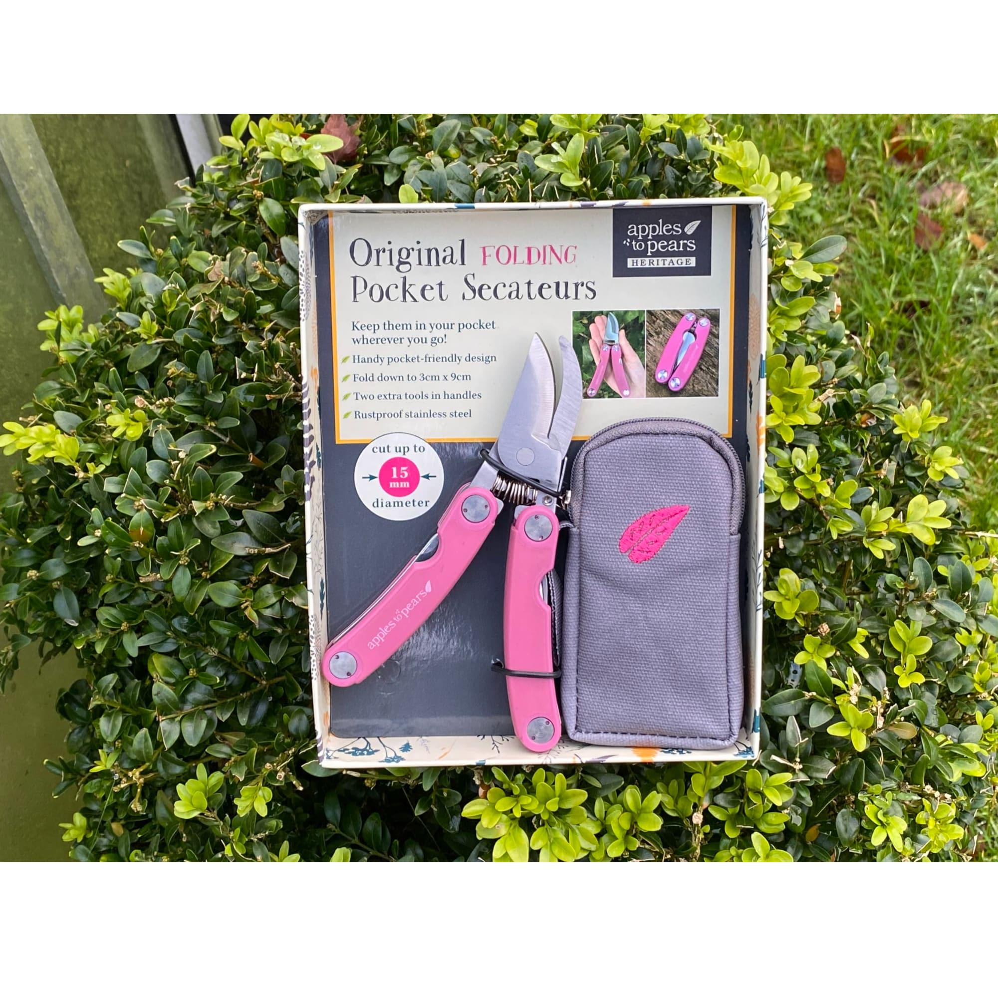 Folding Pocket Secateurs - Fuchsia Pink – PiggyGarden